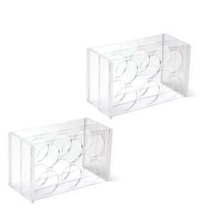 othmro 2pcs 40mm clear test tube racks 6positions plastic centrifuge tube rack holders plastic stand storing bracket rack test tube holders for labortory holder party favors decoration transparent