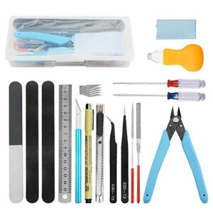 tovot 21pcs model tools hobby building tools craft set modeler basic building kit for gundam model assembling building and repairing