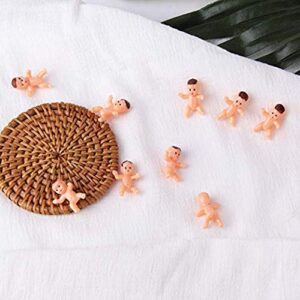 Golden Pearl 60pcs Mini Plastic Babies for Baby Shower, ice Cube Game, Party Decorations, Baby Toys