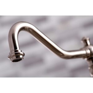 Kingston Brass KS3278PKLBS Duchess Bridge Kitchen Faucet, Brushed Nickel