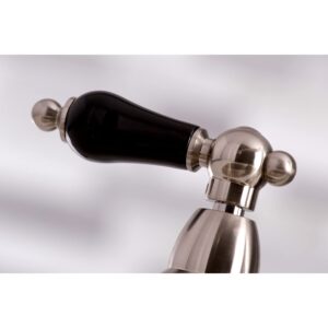 Kingston Brass KS3278PKLBS Duchess Bridge Kitchen Faucet, Brushed Nickel