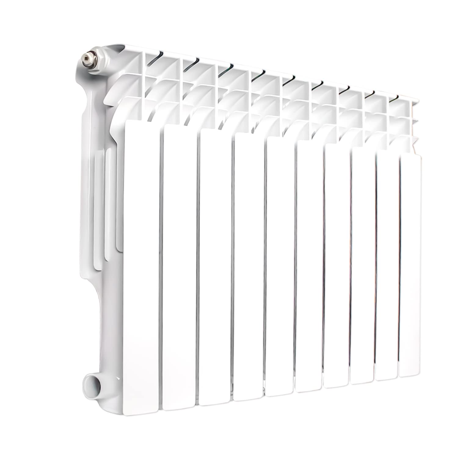 AB WiseWater Wall-mounted Radiator Heater with 10 Panels, Light Weight Aluminum Hot Water Radiator for Kitchen, Bedroom and Greenhouse