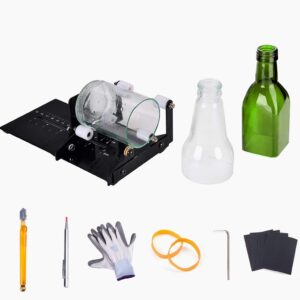 imt professional bottle cutter, glass cutter wine bottle cutting tool kit for square/round bottles, diy crafting machine