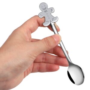 Aneco 24 Pack Christmas Mini Spoons Set Stainless Steel Spoon for Coffee Tea Soup Sugar Dessert Seasoning Ice Cream