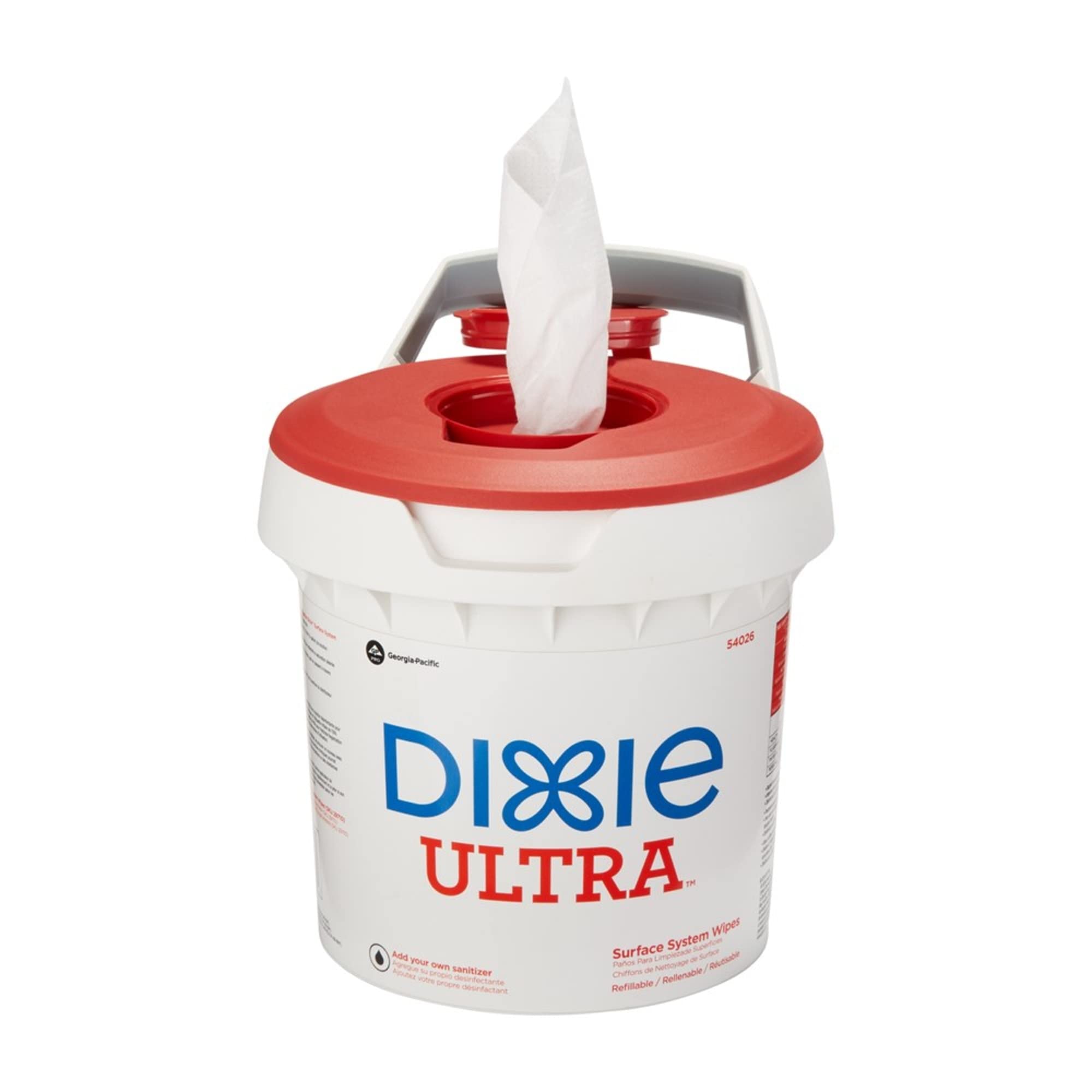 Dixie Ultra Surface System Wiper Bucket for Food Service, 54026, 2 Buckets With Lids Per Case