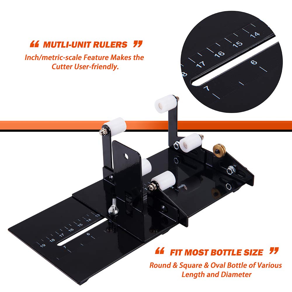 IMT Professional Bottle Cutter, Glass Cutter Wine Bottle Cutting Tool Kit for Square/Round Bottles, DIY Crafting Machine