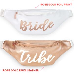 xo, Fetti Bachelorette Party Bride Tribe Fanny Packs - 8 Bags | Rose Gold Bridesmaid Favors, Bachelorette Party Decorations, Bride To Be Gift, Bach Favor, Bridal Shower