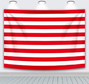 ruini polyester red and white stripe backdrop birthday party bridal baby shower wedding decor 7x5ft