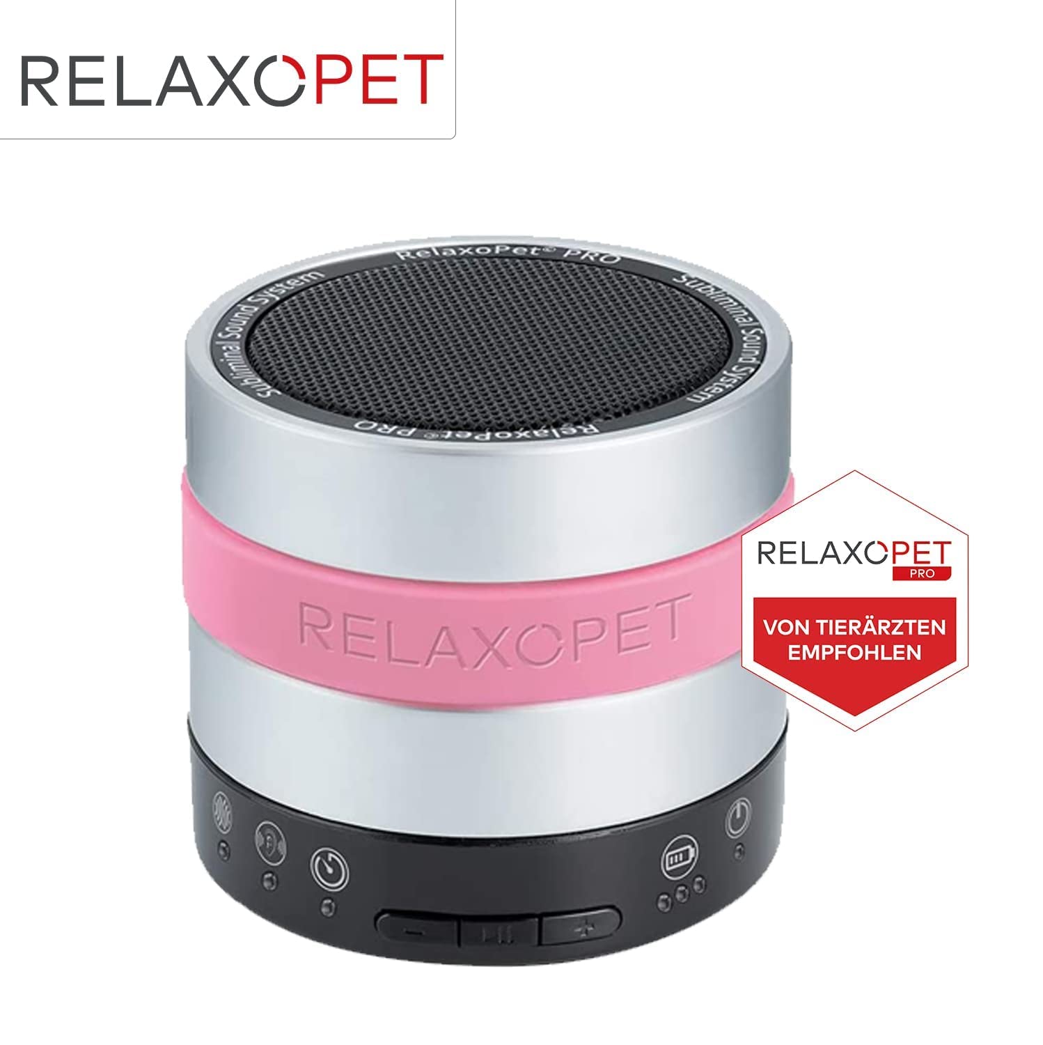 RelaxoPet Pro Cat Relaxation System - Pet Calming Cat Sound Machine with Noise Motion, LED Indicator, Pro Timer - Portable Relaxation Device for Cats During Thunderstorms, Fireworks, & Travelling