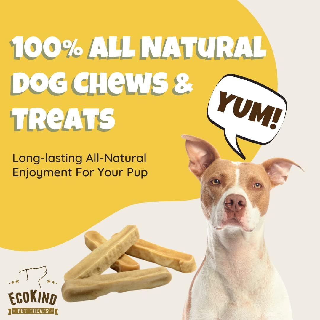 EcoKind Premium Gold Yak Cheese Himalayan Dog Chews, Healthy Dog Treats, Yak Chews for Small Dogs, All Natural, Long Lasting Dog Chew for Aggressive Chewers, High Protein Puppy Treat, Small - 8 Chews