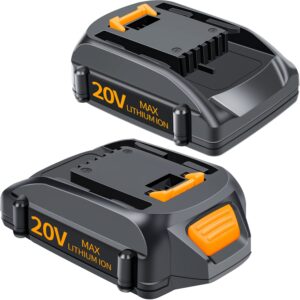 dtk 20v 3.5ah battery replacement for worx 20v battery wa3525 wa3578 wa3575 wa3520 20 volt wa3520 wg151s wg155s wg251s wg255s wg540s wg545s wg890 wg891 cordless tool battery (2 packs)