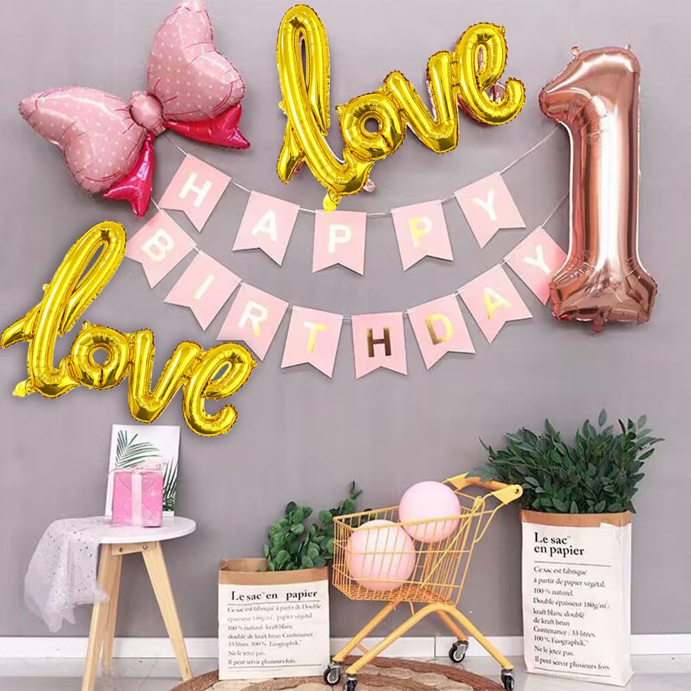 AnnoDeel 2pcs 41inch Love Foil Balloons,Gold Love Mylar Letter Balloons Big Banner Romantic Wedding Anniversary Decor Bridal Shower Birthday Party decorations