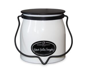 milkhouse candle company, creamery scented soy candle: butter jar candle, brown butter pumpkin, 16-ounce (mlk-brownbp-butter-16)