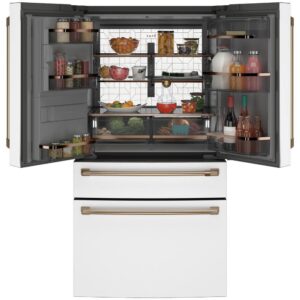 Cafe CVE28DP4NW2 27.8 cu. ft. Smart 4-Door French Door Refrigerator in Matte White, Fingerprint Resistant and ENERGY STAR