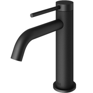 vigo madison 8'' h single handle single-hole bathroom faucet in matte black-vg01044mb