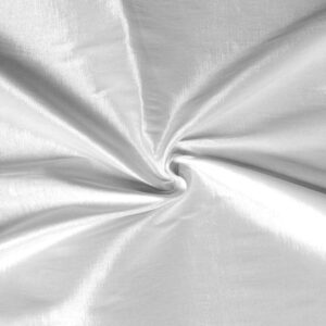 fabricla 100% polyester taffeta fabric - non-stretch solid fabric by the yard - evening gowns, costumes, linings - 2 yard, white