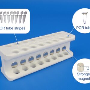 Sergi Lab Supplies Magnetic rack for DNA, RNA purification; for 100-250 microliter PCR tubes (leagacy, 16 tubes)