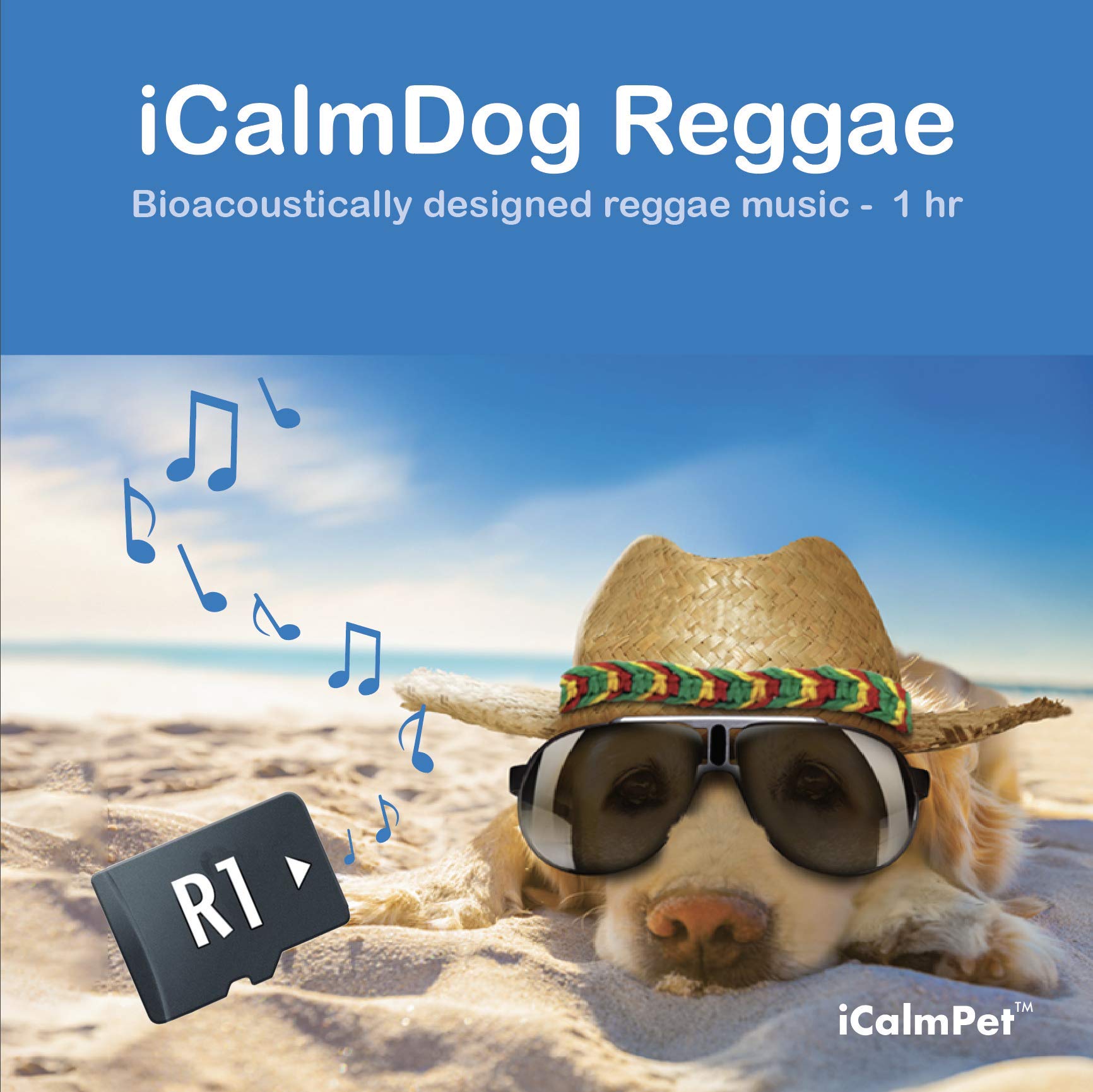 iCalmDog Reggae | by Through a Dog's Ear | Happy Jamaican Rhythms | Micro SD Sound Card | Proven Dog Anxiety Solution