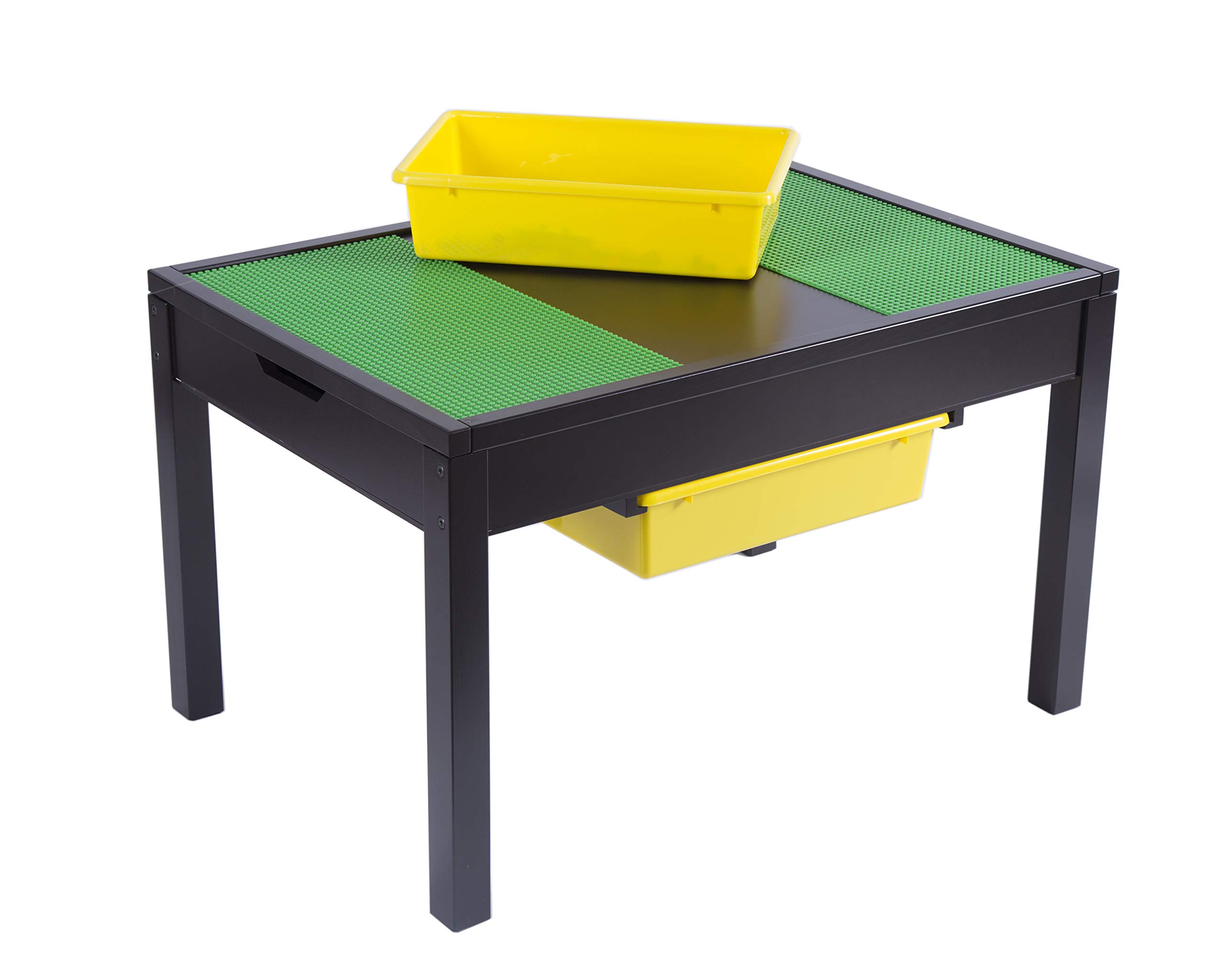 UTEX Large 2 in 1 Kid Activity Table with Storage for Older Kids, Play Table for Kids,Boys,Girls, Espresso