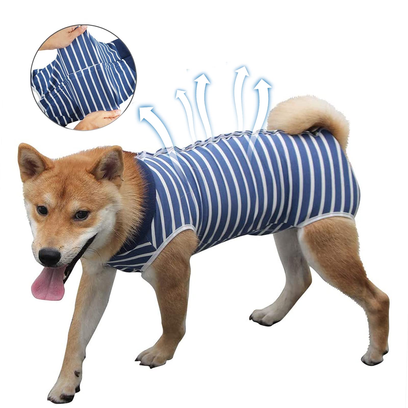 Coppthinktu Dog Recovery Suit for Abdominal Wounds, Breathable Dog Surgery Recovery Suit for Dogs, E-Collar Alternative After Surgery Wear Suit for Small/Medium Dogs