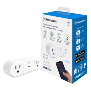 Westinghouse 94013 Sure Series Wi-Fi Dual Plug Smart Outlets, White