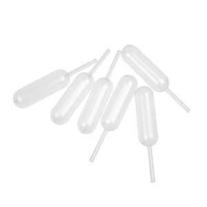 Kare & Kind 100 Pcs (4ml) Liquid Dropper Pasteur Pipettes - Clear Translucent Infuser- 50x Rectangular, 25x Heart and 25x Round-Shaped - for Cakes, Cupcakes, Strawberry, Chocolates - Easy Squeeze