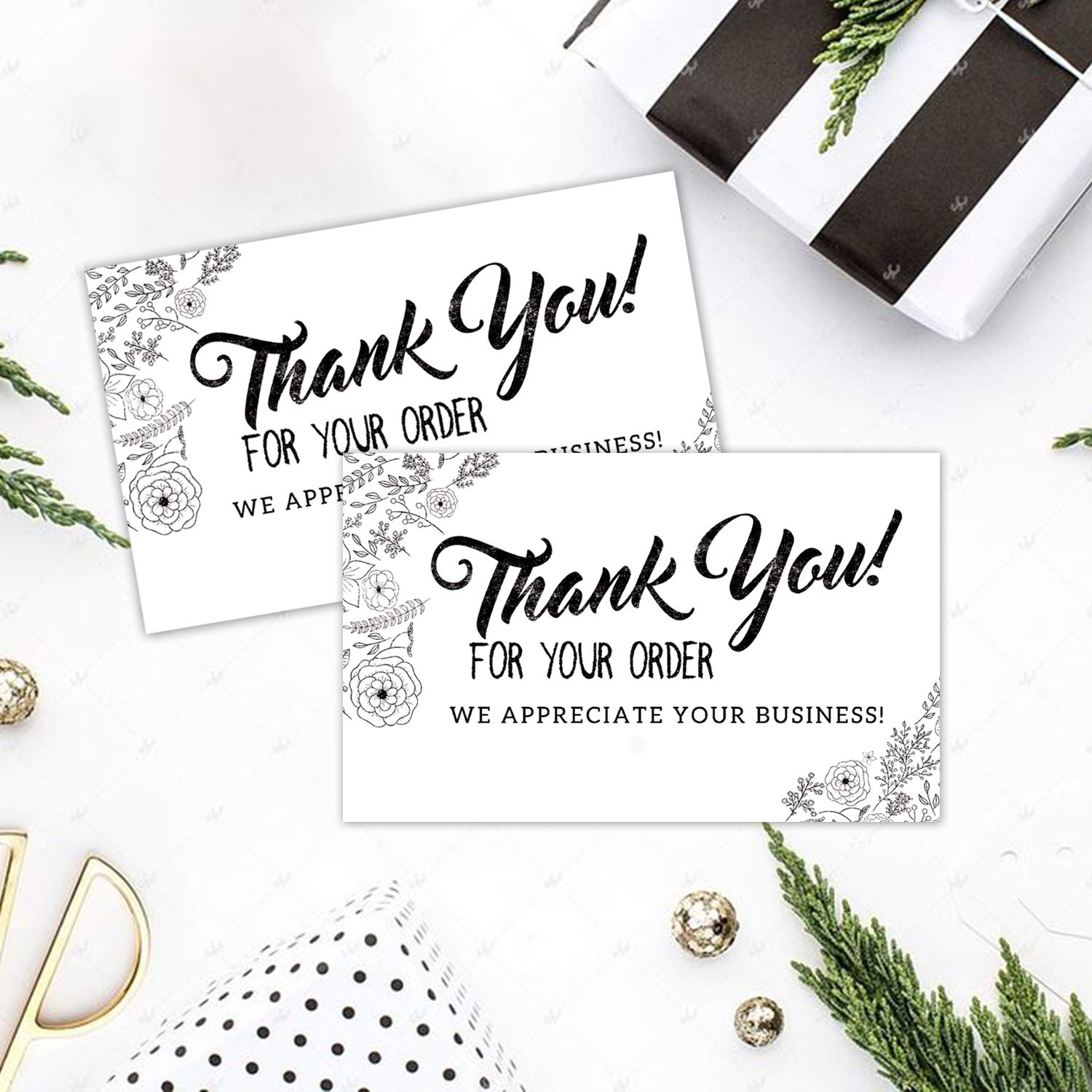 Antgiftshop 50 Thank You for Your Order Cards, Customer Thank You Cards, Package Insert for Business.