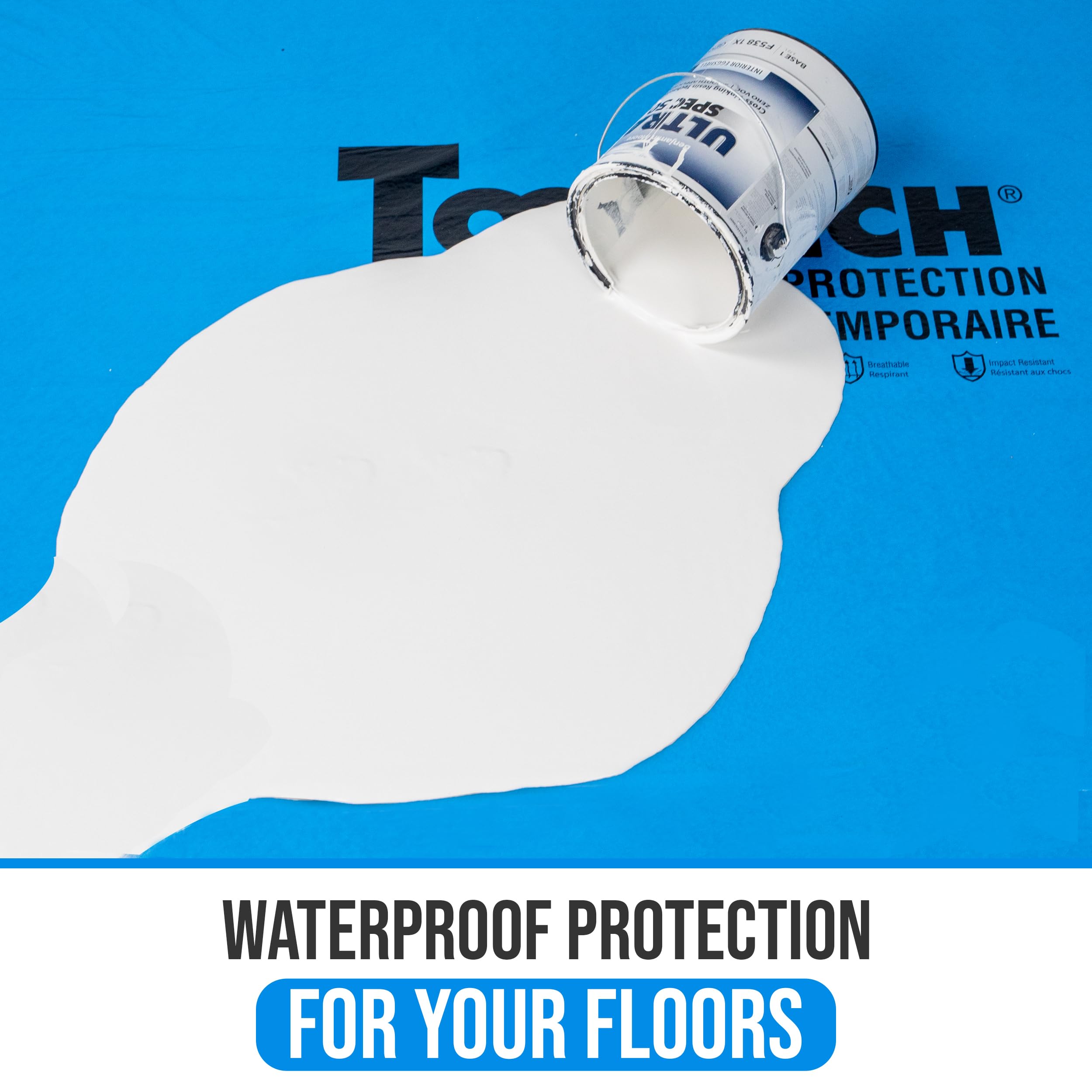 Temporary Floor Protection for Renovation, Painting, Construction - 40" x 45 ft, Covers 150 sqft