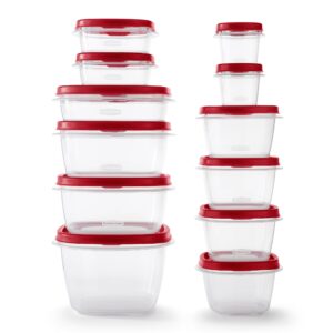 Rubbermaid Assorted Food Storage Container Set - Case of: 1; Each Pack Qty: 24; Total Items Qty: 24