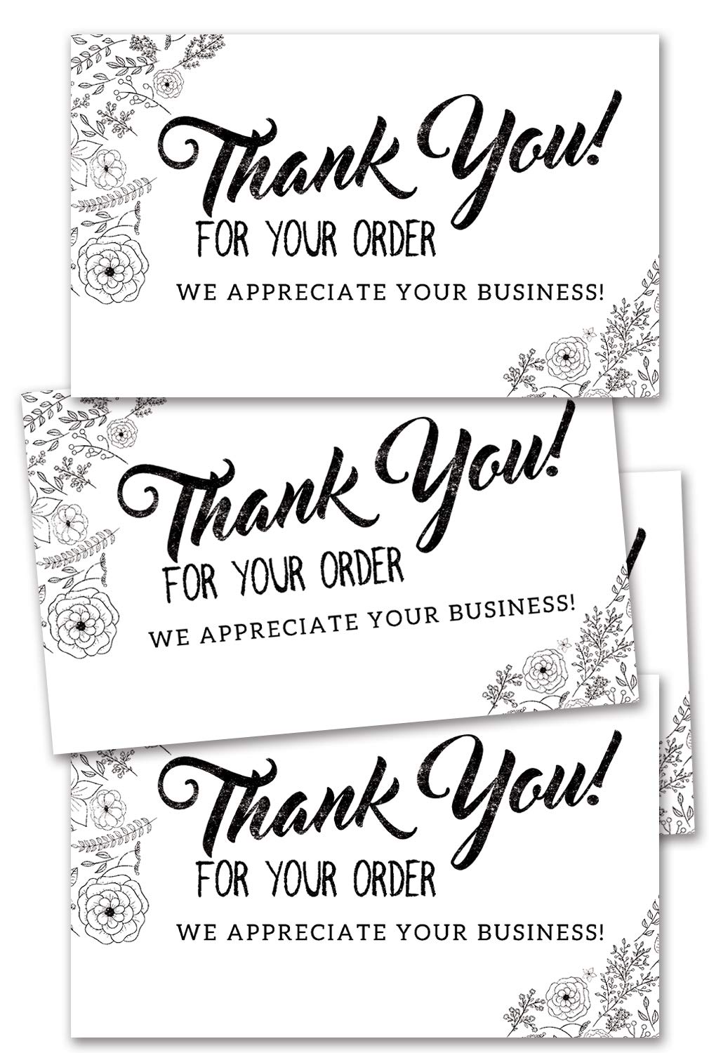 Antgiftshop 50 Thank You for Your Order Cards, Customer Thank You Cards, Package Insert for Business.