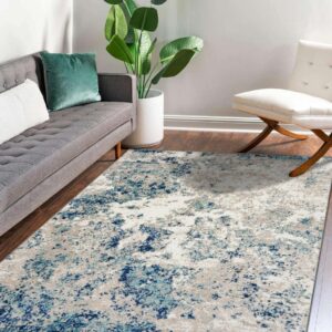 LUXE WEAVERS Rug - Abstract Marble Rug, Affordable Premium Area Rug for Living Rooms, Bedrooms, Dining Areas, Medium Pile, Floor Cover, Soft, Stain Resistant Persian Rug, Ivory / Size 8x10