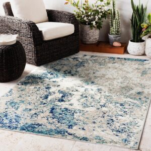 luxe weavers rug - abstract marble rug, affordable premium area rug for living rooms, bedrooms, dining areas, medium pile, floor cover, soft, stain resistant persian rug, ivory / size 8x10