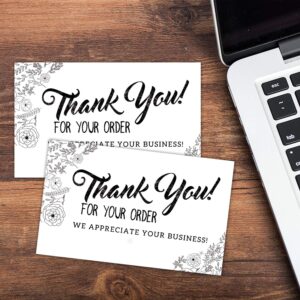 Antgiftshop 50 Thank You for Your Order Cards, Customer Thank You Cards, Package Insert for Business.