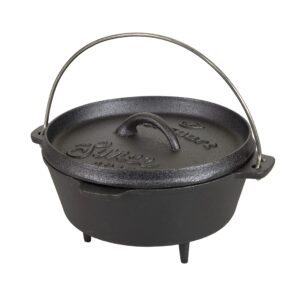 stansport 16018-20 cast iron dutch oven - 2 qt - with legs - pre-seasoned