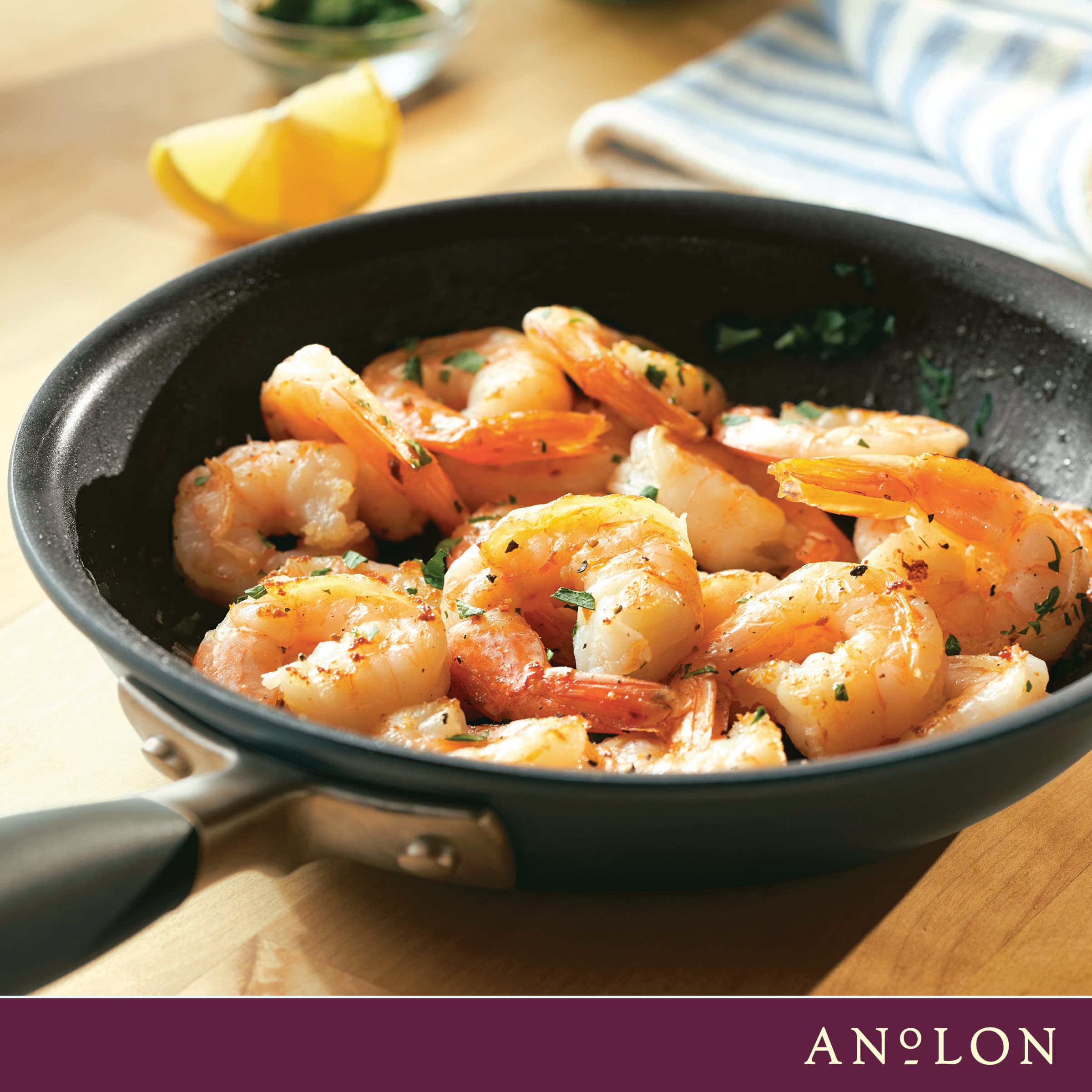 Anolon Advanced Home Hard Anodized Nonstick Frying Pan/Skillet, 8.5 Inch - Moonstone