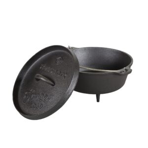 Stansport 16018-20 Cast Iron Dutch Oven - 2 Qt - With Legs - Pre-Seasoned