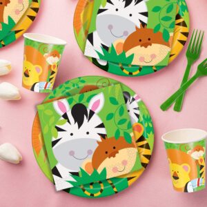 Jungle Party Supplies, Safari Birthday Decorations - Safari Theme Balloons, Birthday Banner, Paper Plates, Cups, Napkins, Forks, Tablecloth, Zoo Animals Tattoos