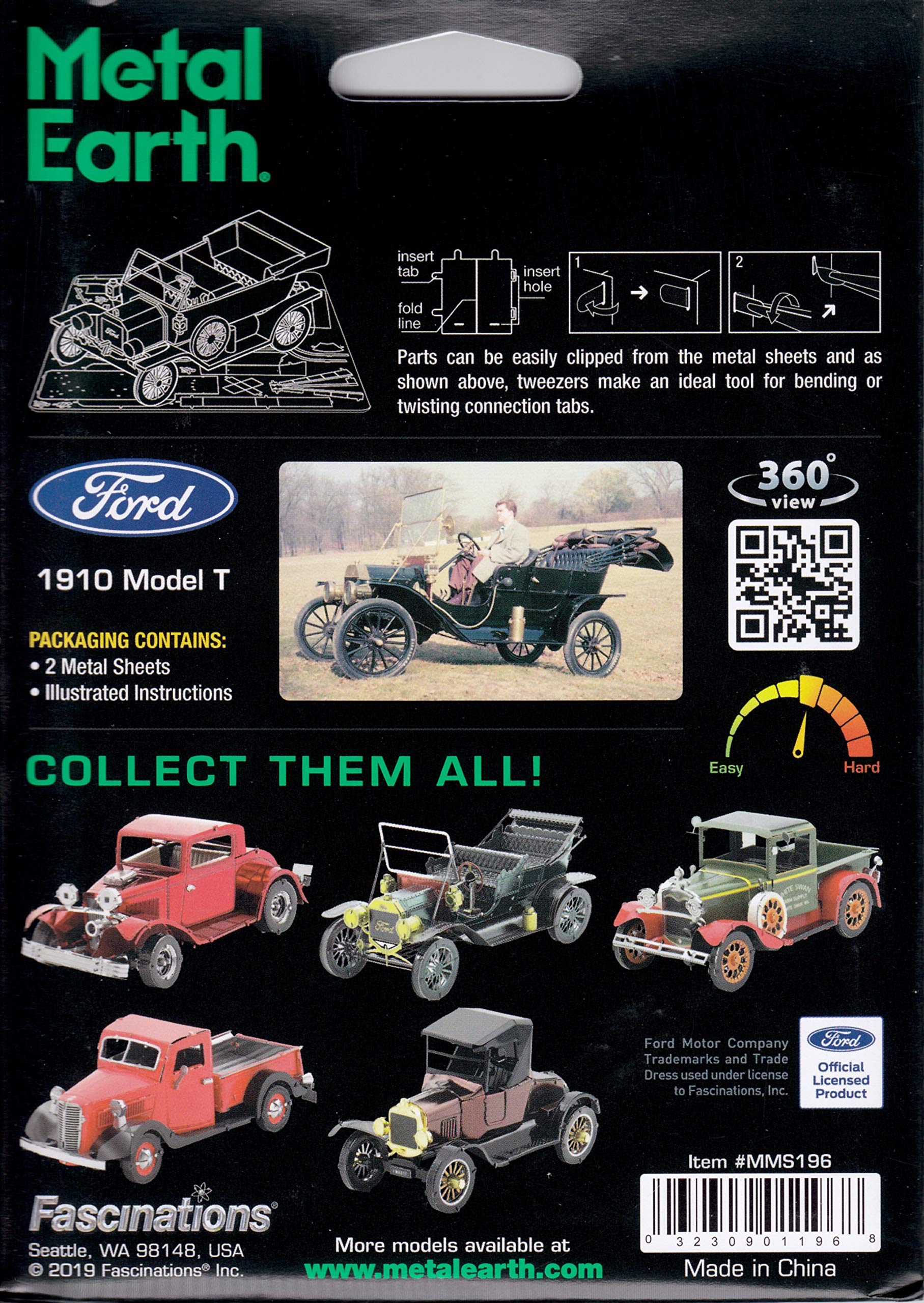 Fascinations Metal Earth 1910 Ford Model T 3D Metal Model Kit