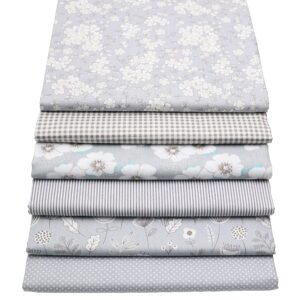 abtwill gray cotton fat quarter bundle quilting fabric for sewing,18" x 22"