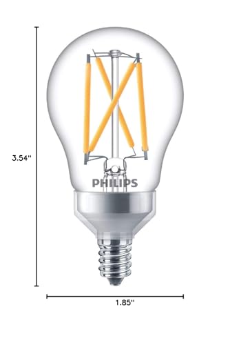 Philips LED Clear Dimmable, Warm Glow Effect A15 Light Bulb - Pack of 2 - EyeComfort Flicker Free - 5.5W=60W - 500 Lumen - Soft White (2700K) - E12 Base - Indoor