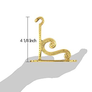 Needzo Brass Ornate Wall Hook, Mount Bracket for Orthodox Church and Oil Candles, 4 1/8 Inches