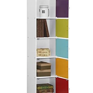 HODEDAH IMPORT Bookcase, Rainbow, 5 Door