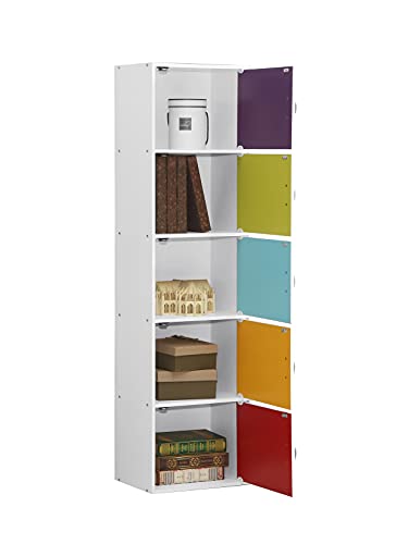 HODEDAH IMPORT Bookcase, Rainbow, 5 Door