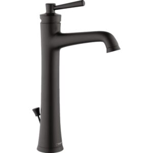 hansgrohe Joleena Transitional 1-Handle 1 13-inch Tall Bathroom Sink Faucet in Matte Black, 04772670