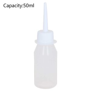 Utoolmart 3pcs Squeeze Bottle 50ml Plastic Glue Oil Bottle Wash Bottles for DIY Label Tattoo