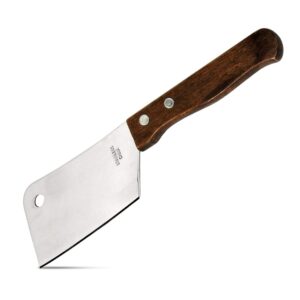 the cleaver chopping knife: versatile camp kitchen knife with a sharp stainless steel blade, hardwood handle - ideal for kitchen, restaurant and camping