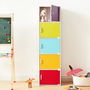 HODEDAH IMPORT Bookcase, Rainbow, 5 Door