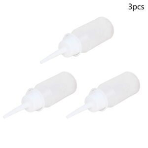 Utoolmart 3pcs Squeeze Bottle 50ml Plastic Glue Oil Bottle Wash Bottles for DIY Label Tattoo