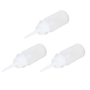 utoolmart 3pcs squeeze bottle 50ml plastic glue oil bottle wash bottles for diy label tattoo