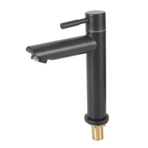 2in kitchen faucet stainless steel water tap male thread single cold water tap for home bathroom basin kitchen(#1)